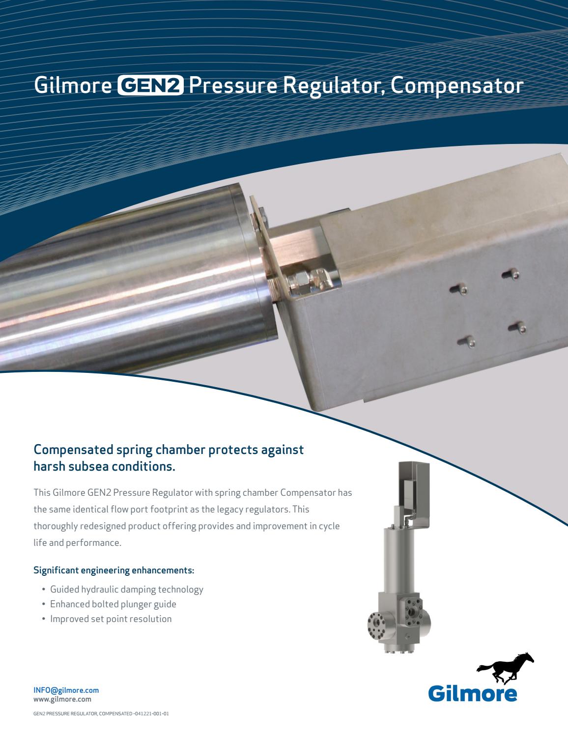 Gilmore GEN2 Pressure Regulator-Compensator Product Sheet by Gilmore ...