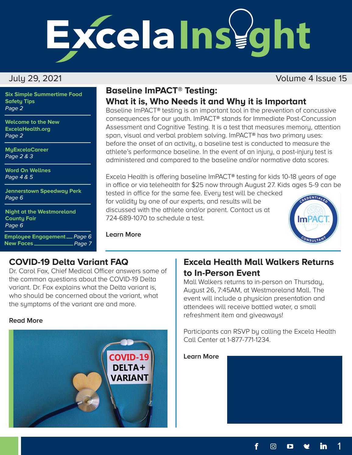Excela Insight 7/29/2021 by Independence Health System - Issuu