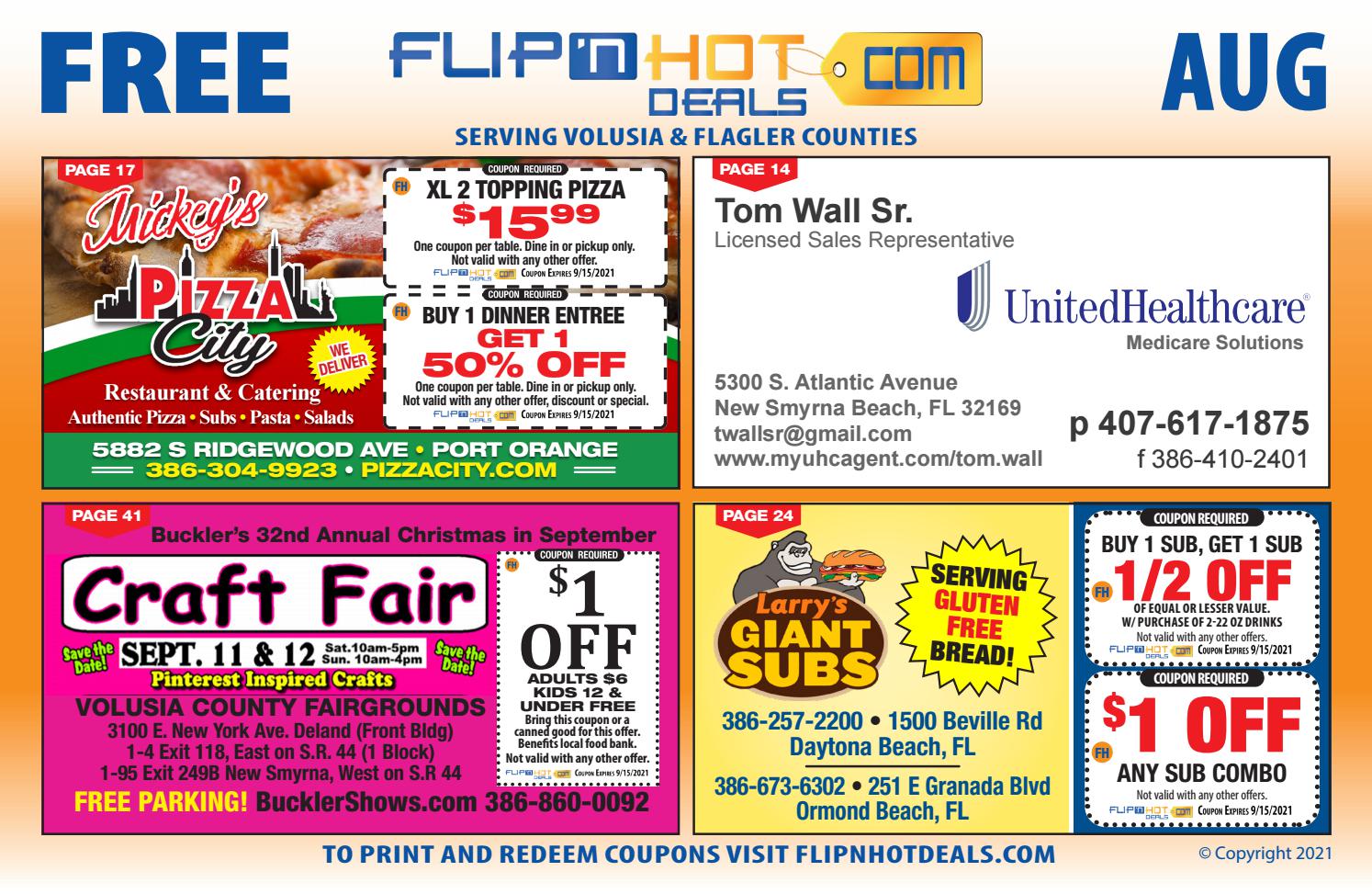Flip'nHot Deals Coupon Book August 2021 - Daytona Beach Area by Premier ...