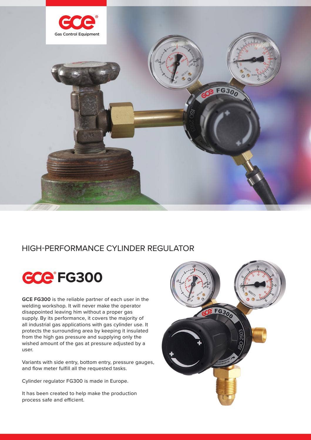 GCE REGULATORS FG300 by United Welding Supplies - Issuu