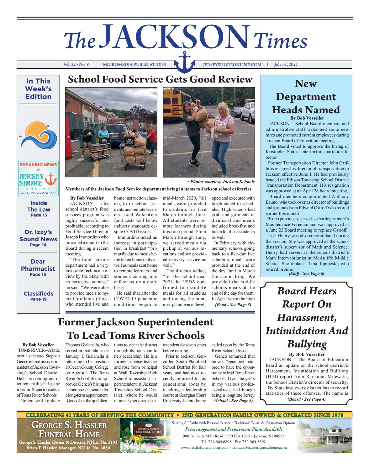 2021-07-31 - The Jackson Times by Jersey Shore Online - Issuu
