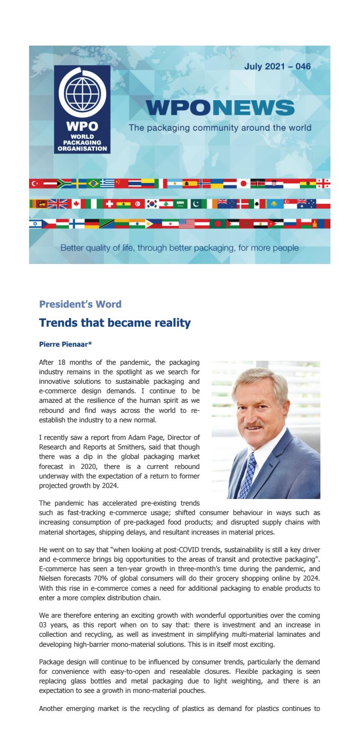 WPO News Issue 46 | July 2021 by Australian Institute of Packaging - Issuu