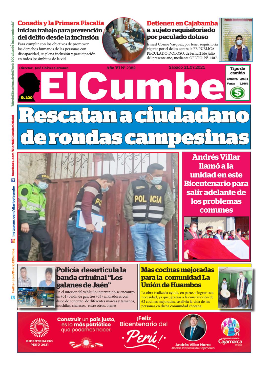 Diario El Cumbe 31 de Julio 2021 by Diario El Cumbe - Issuu
