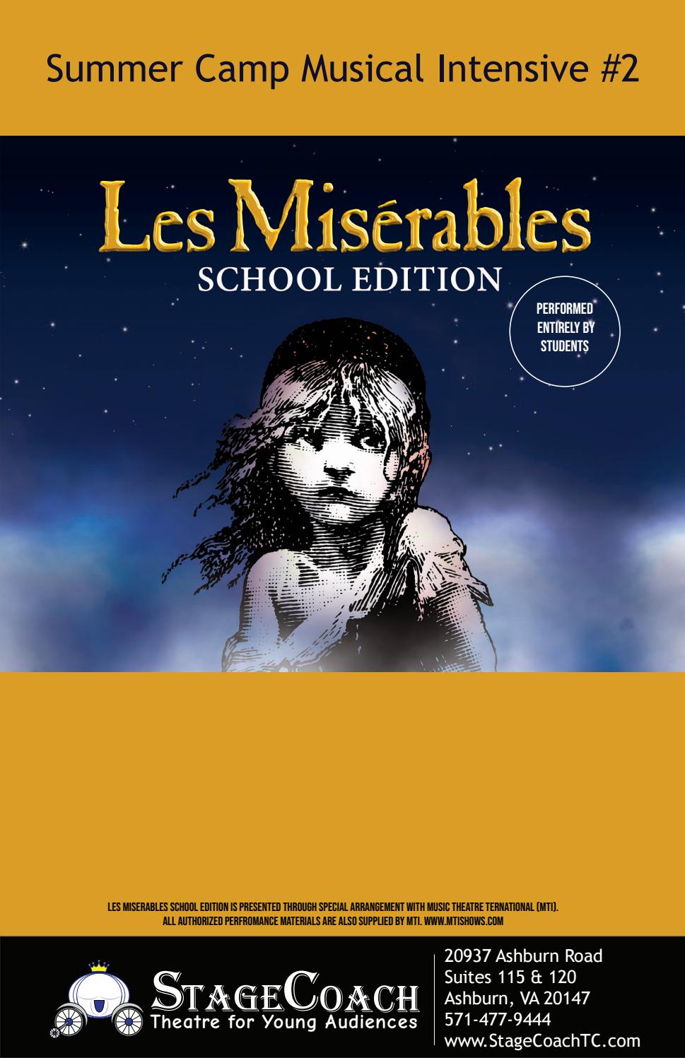 Program for Les Misérables School Edition by StageCoach Theatre ...