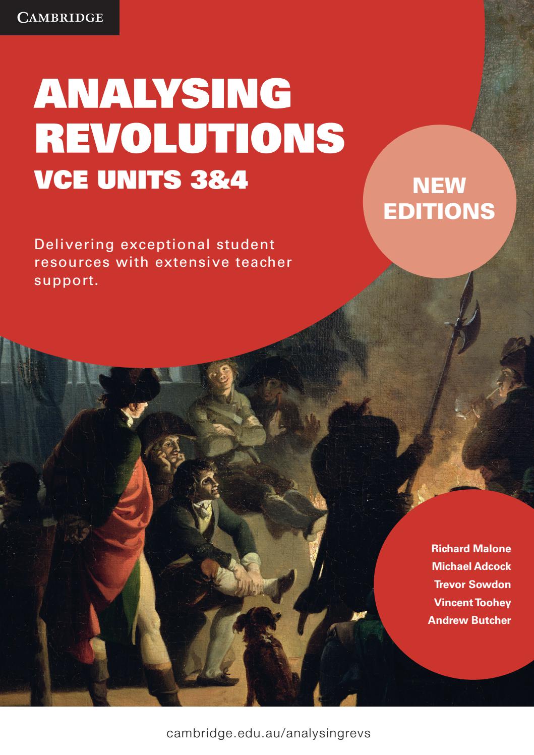 Analysing Revolutions VCE Units 3&4 Brochure by cambridge_aused - Issuu