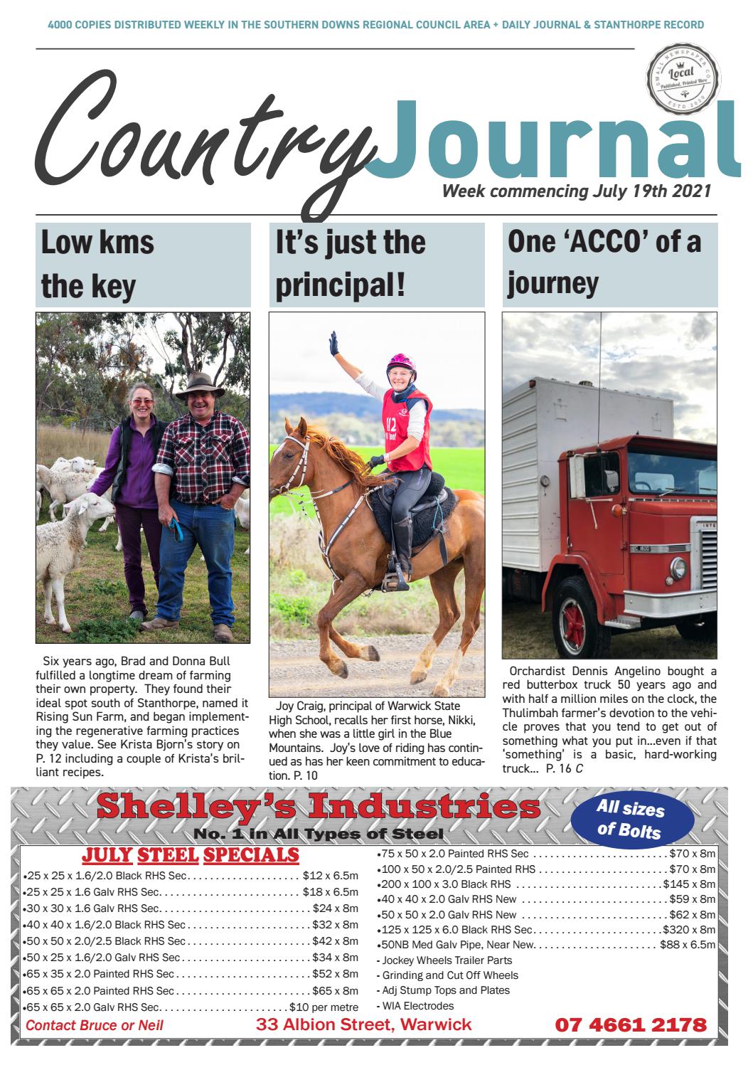 Country Journal, Edition #6 - July 19, 2021 by SmallNewspaperCo - Issuu