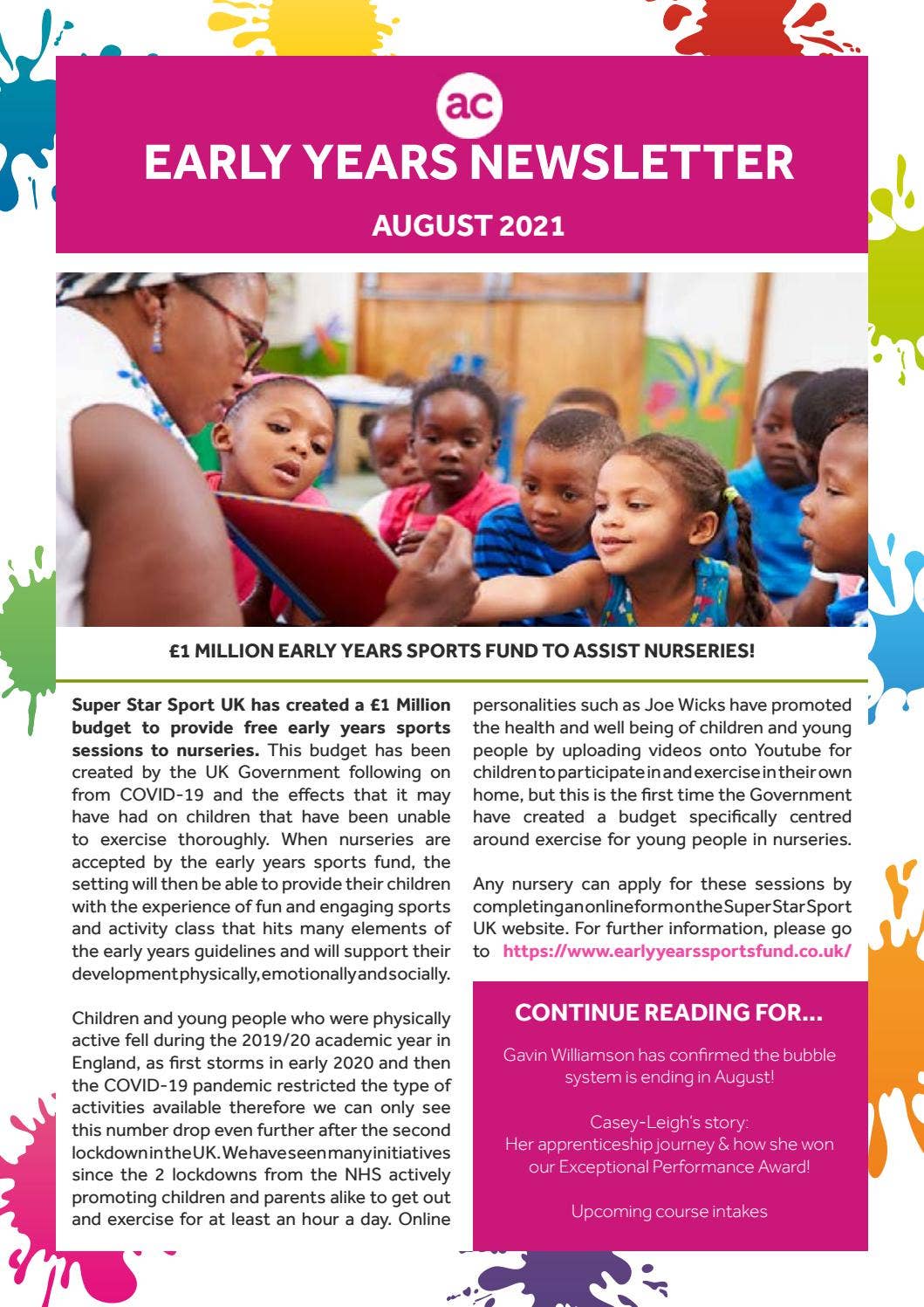 The AC Early Years Newsletter - August 2021 by Apprenticeship Connect ...