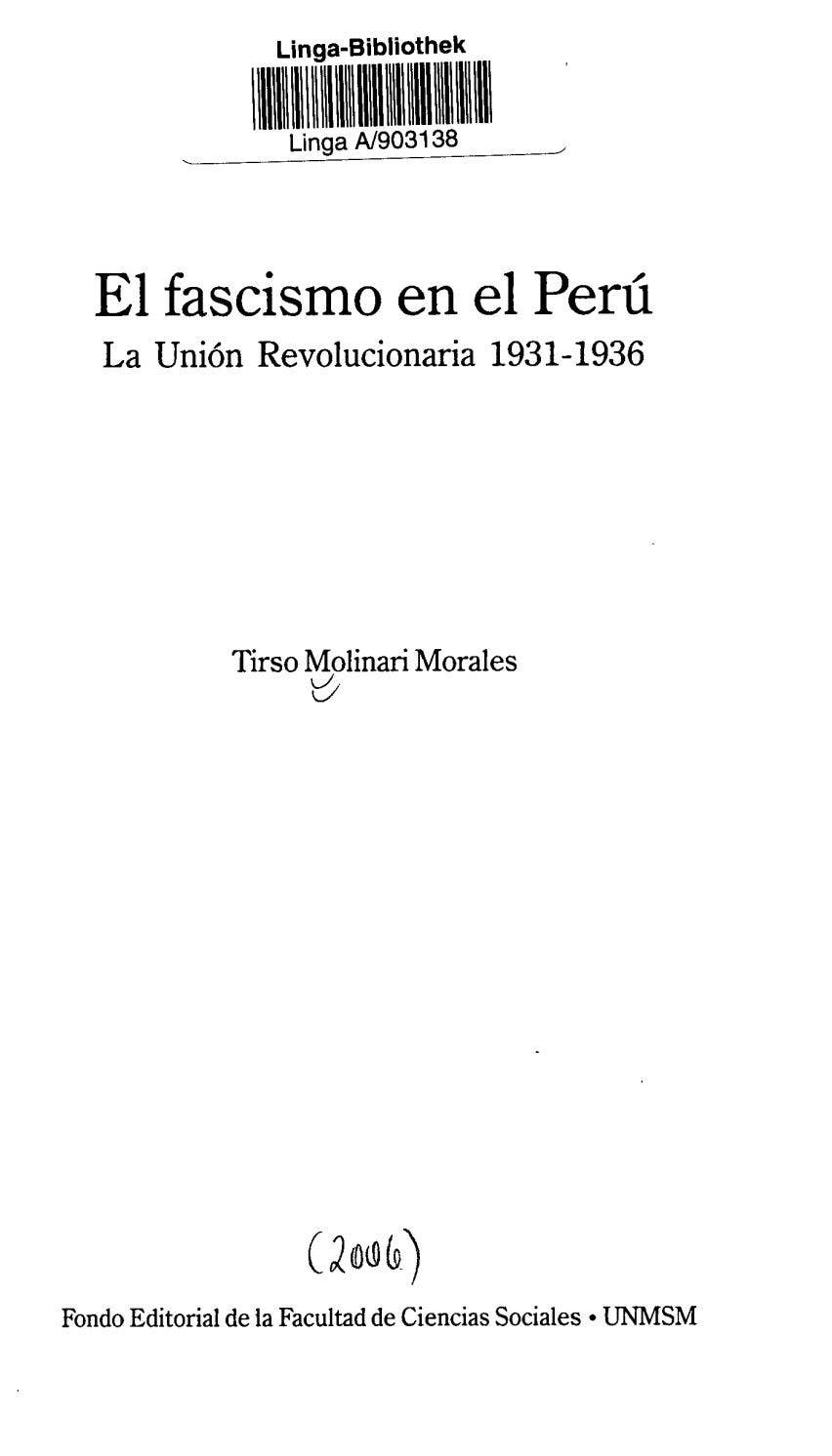 EL FASCISMO EN EL PERÚ by CÉSAR GUILLERMO GONZÁLEZ DELGADO - Issuu