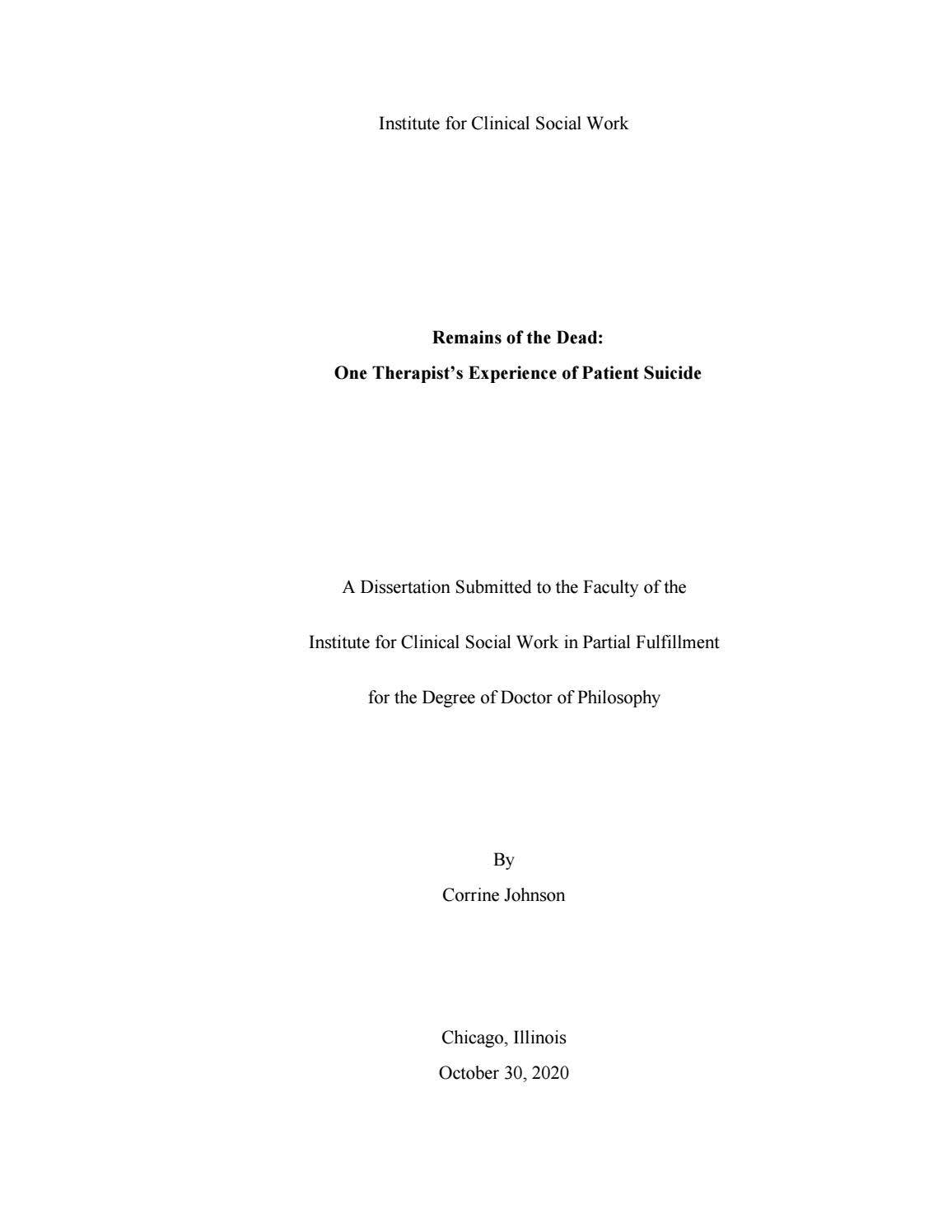 Corrine Johnson dissertation by ICSW - Issuu