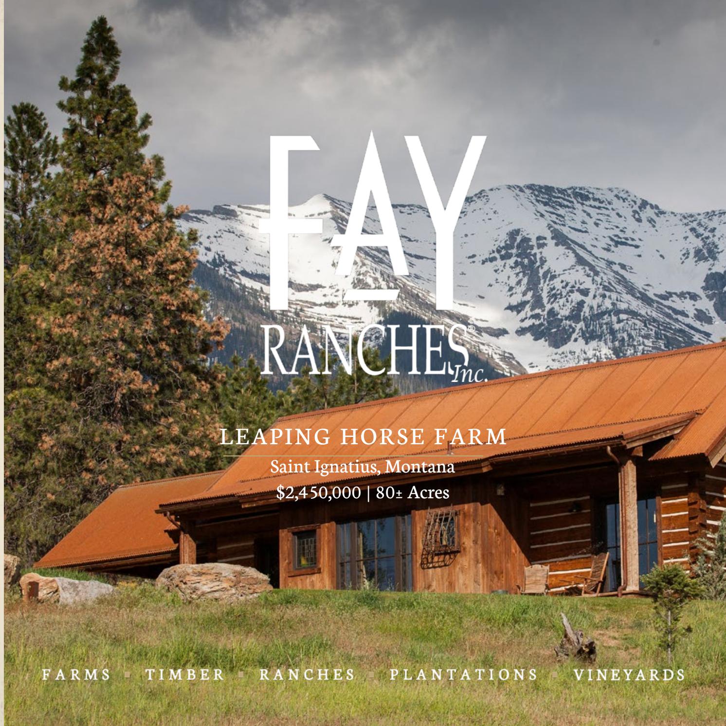 SOLD: Leaping Horse Farm | Fay Ranches by Fay Ranches - Issuu