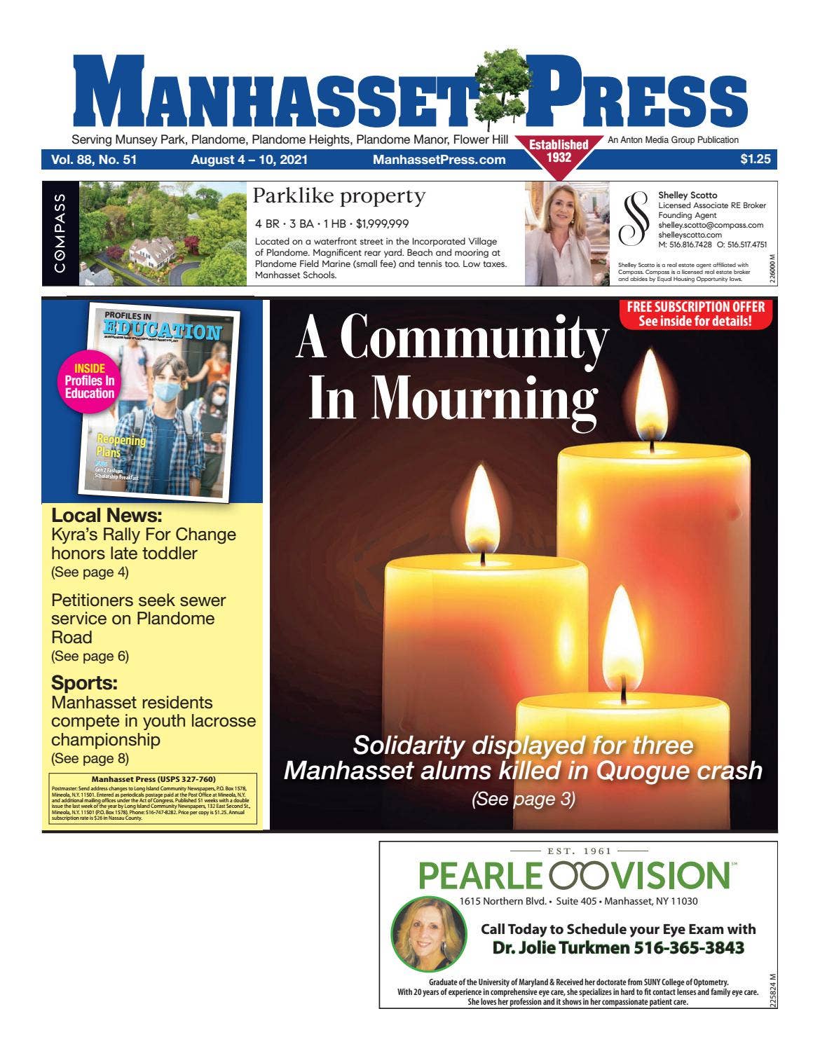 Manhasset Press 8/04/2021, a weekly publication by Anton Media Group by ...