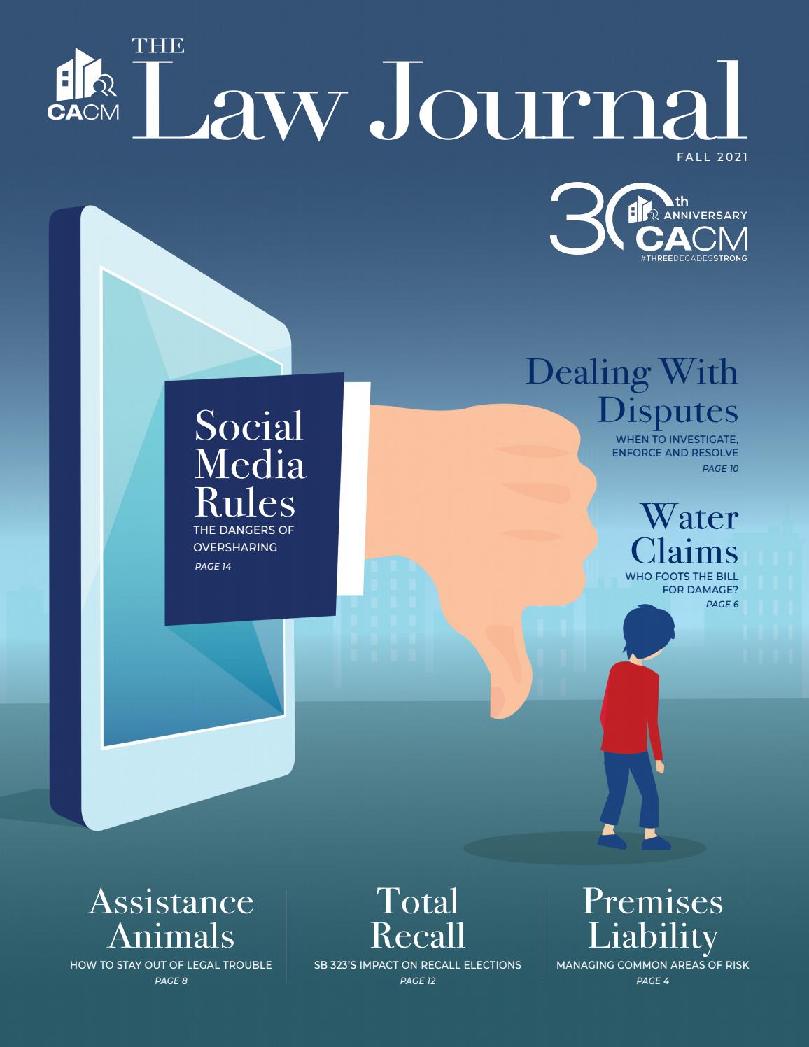The Law Journal, Fall 2021 by CACM-California Association of Community ...