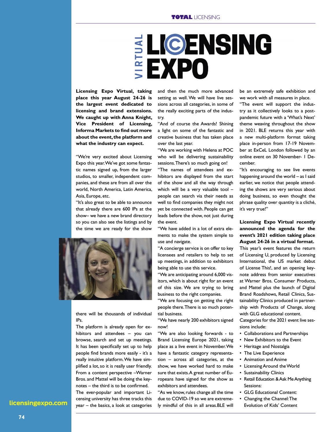 Total Licensing Summer 2021 issue by Total Licensing - Issuu