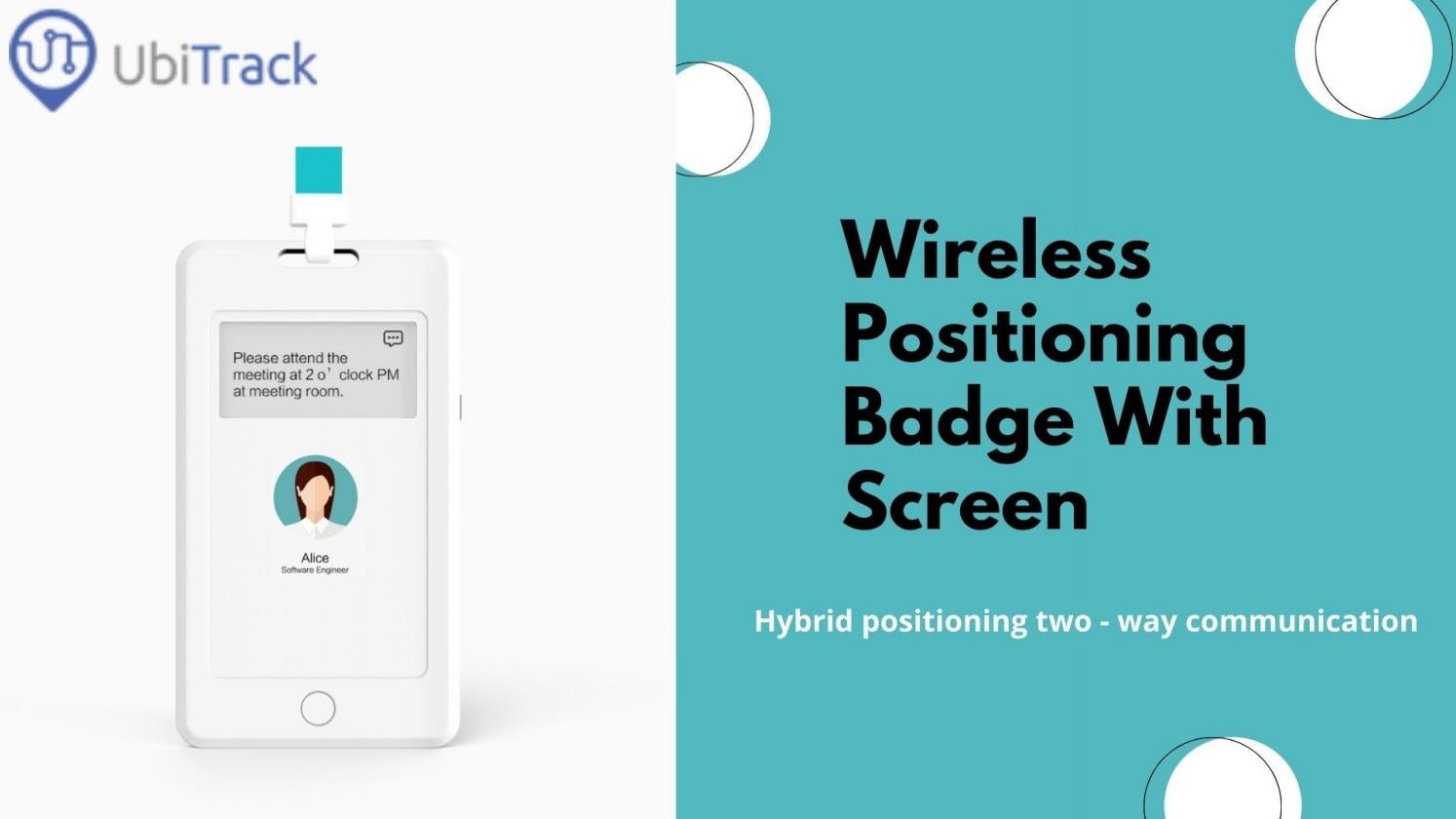 Wireless Positioning Badge With Screen by UbiTrack - Issuu
