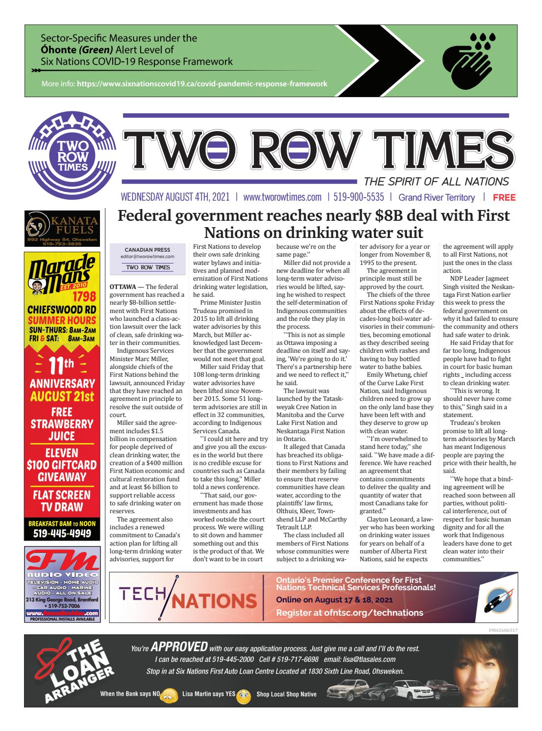 Two Row Times, August 4, 2021 by Two Row Times - Issuu