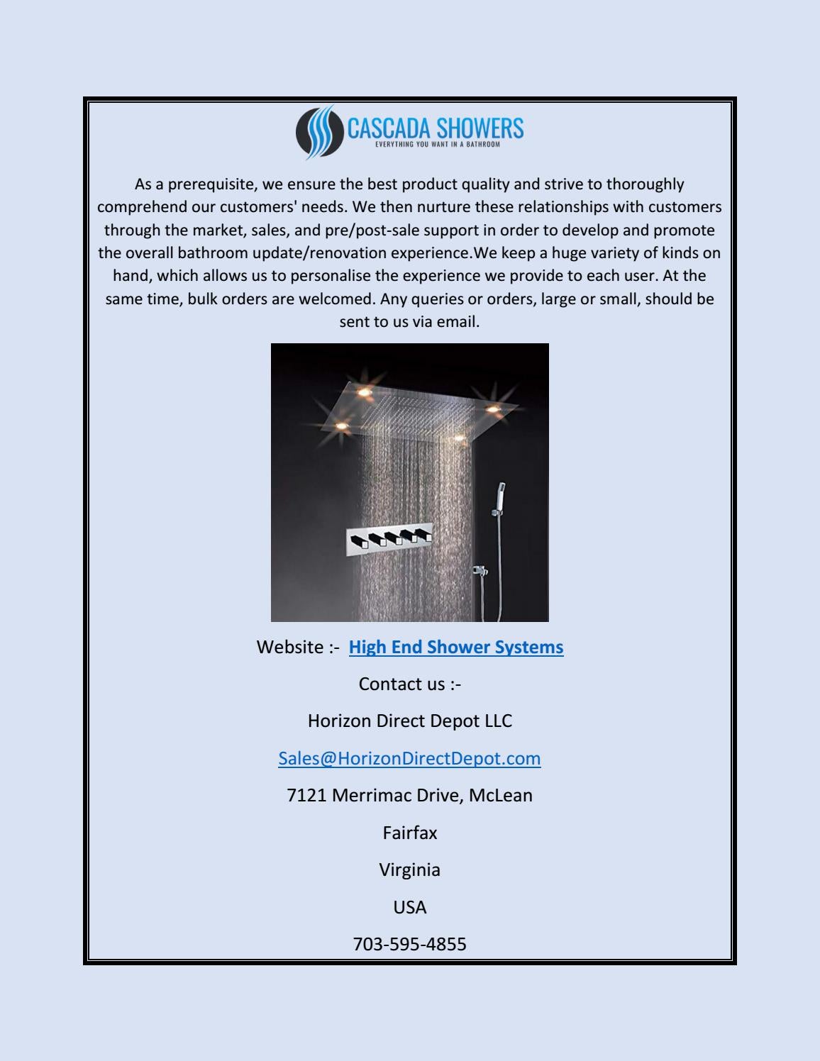 Buy high end shower systems | High end shower system in bulk by Horizon ...