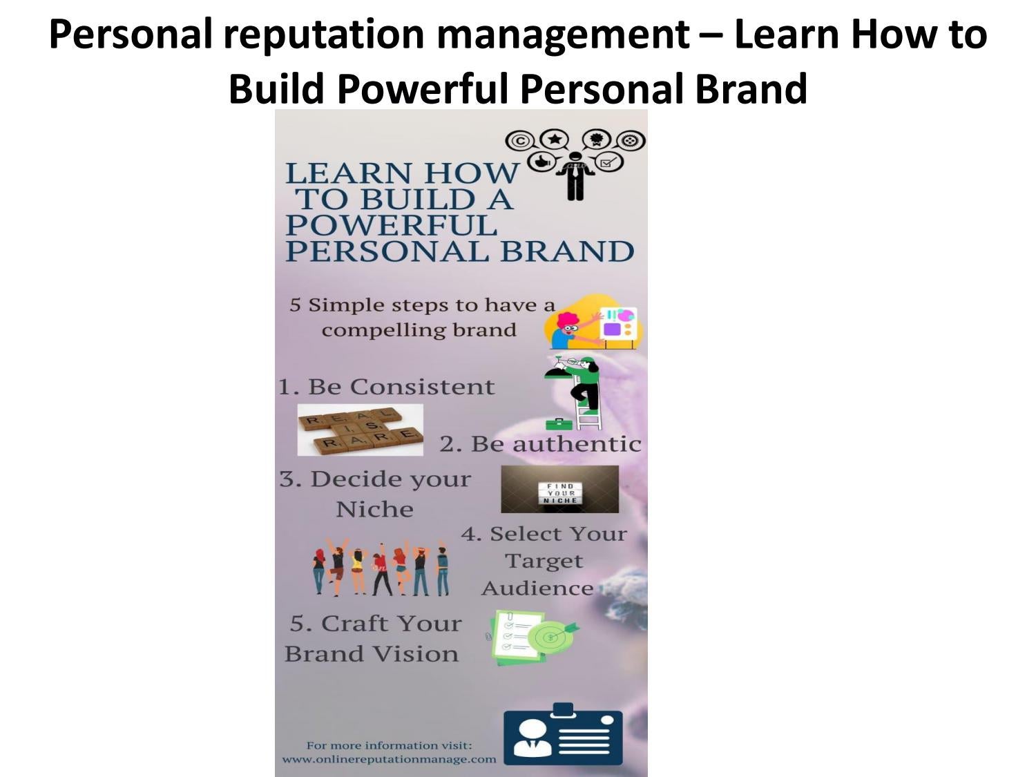 Personal reputation management – Learn How to Build Powerful Personal ...