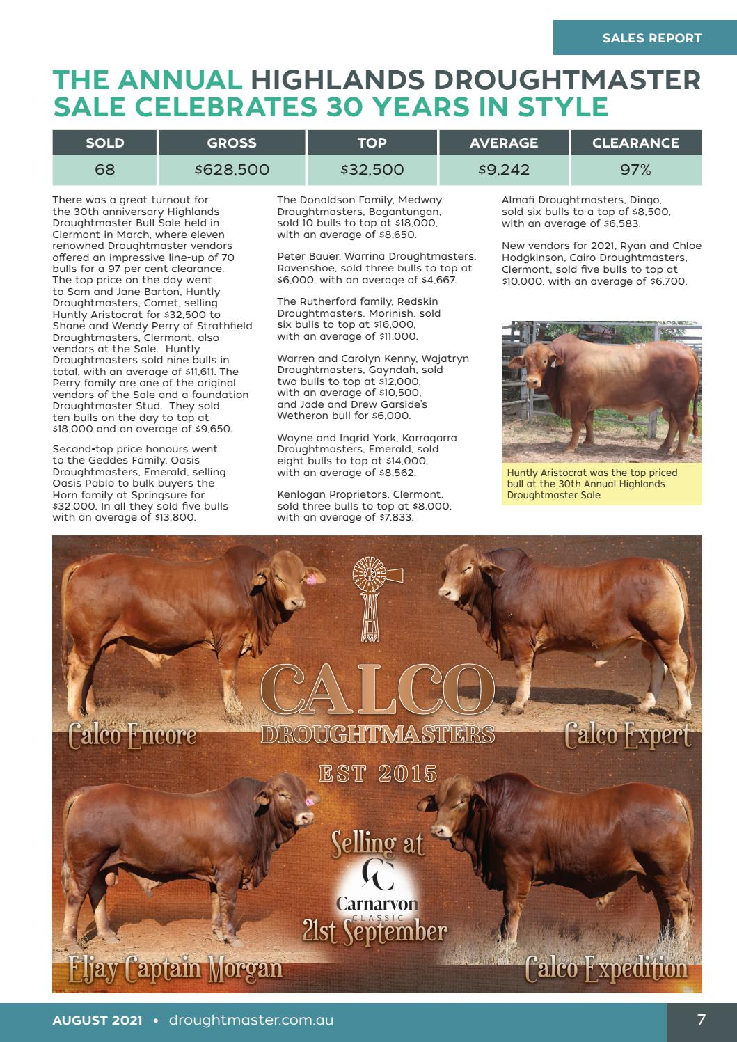 Droughtmaster Magazine August 2021 by Droughtmaster Australia - Issuu