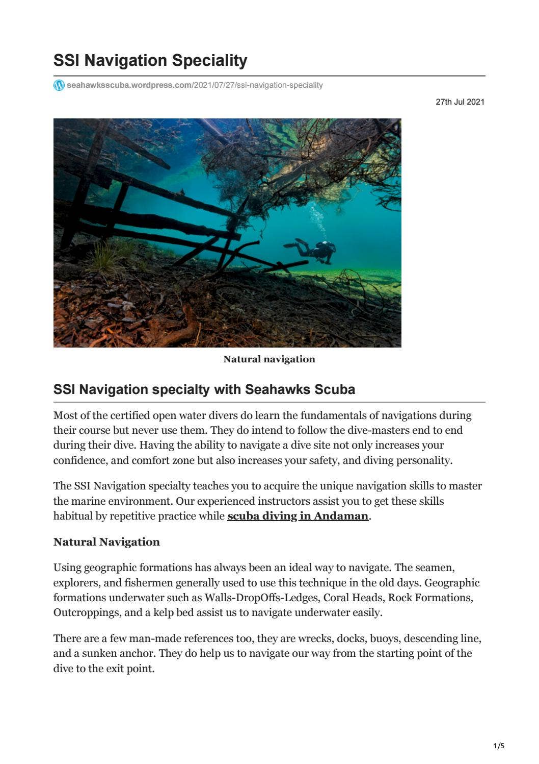 SSI Navigation Speciality by Debal Deb Das - Issuu