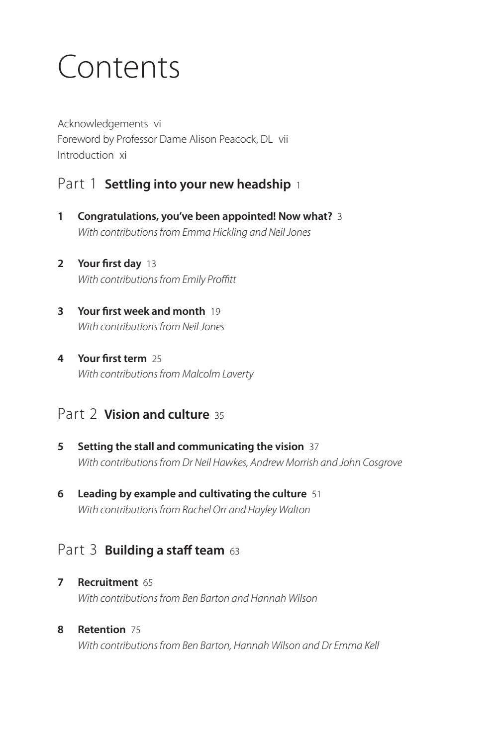 The Headteacher's Handbook by Rae Snape, EXTRACT by Bloomsbury ...