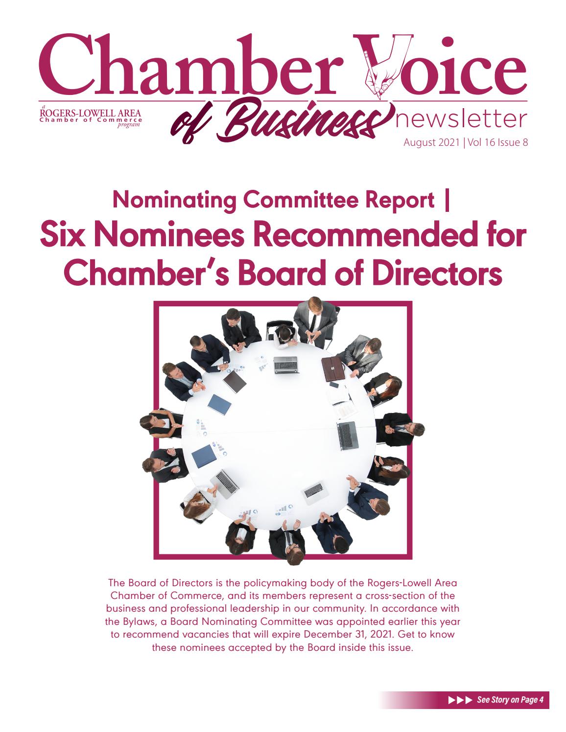 Chamber Voice of Business Newsletter | August 2021 by Rogers Lowell ...