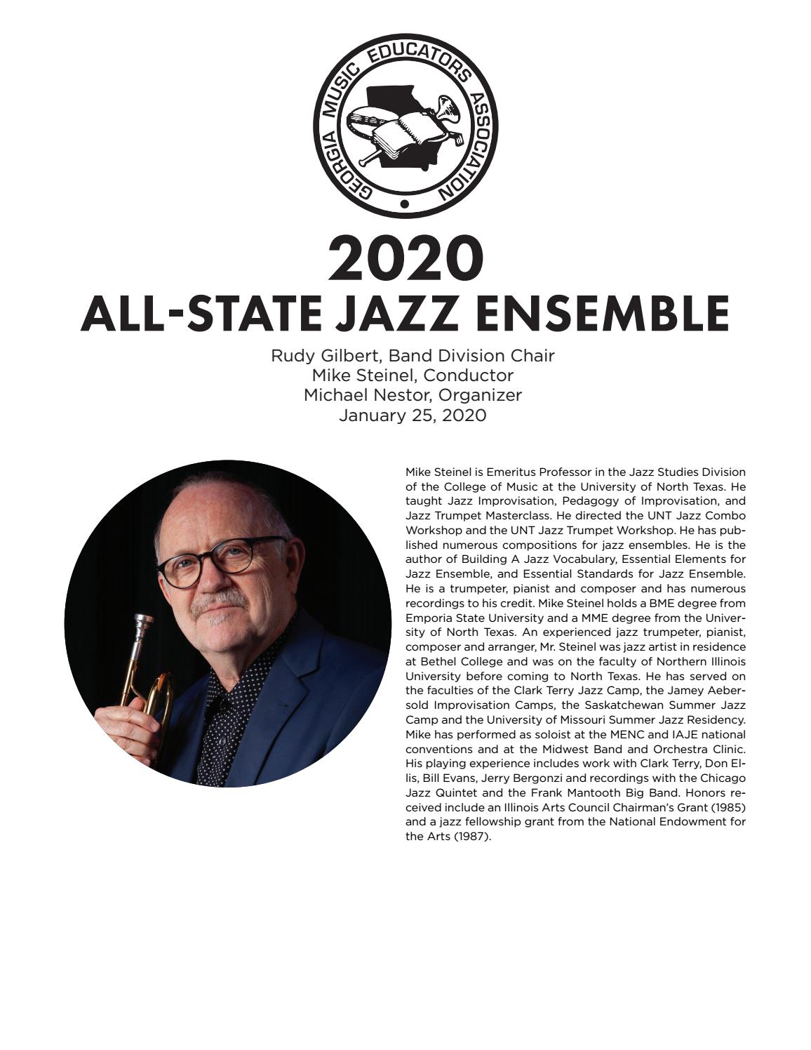 2020 All State Jazz Ensemble Program By Georgia Music Educators 2020 All State Jazz Ensemble Program By Georgia Music Educators