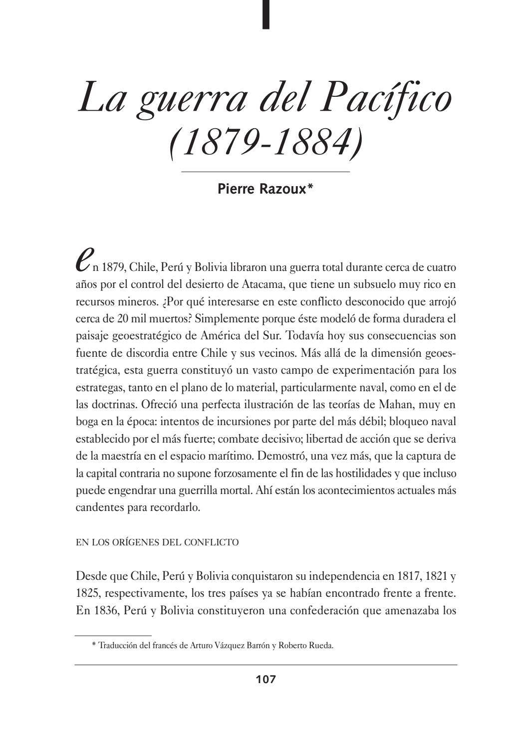 LA GUERRA DEL PECIFICO (PIERRE RAZOUX) by CÉSAR GUILLERMO GONZÁLEZ ...