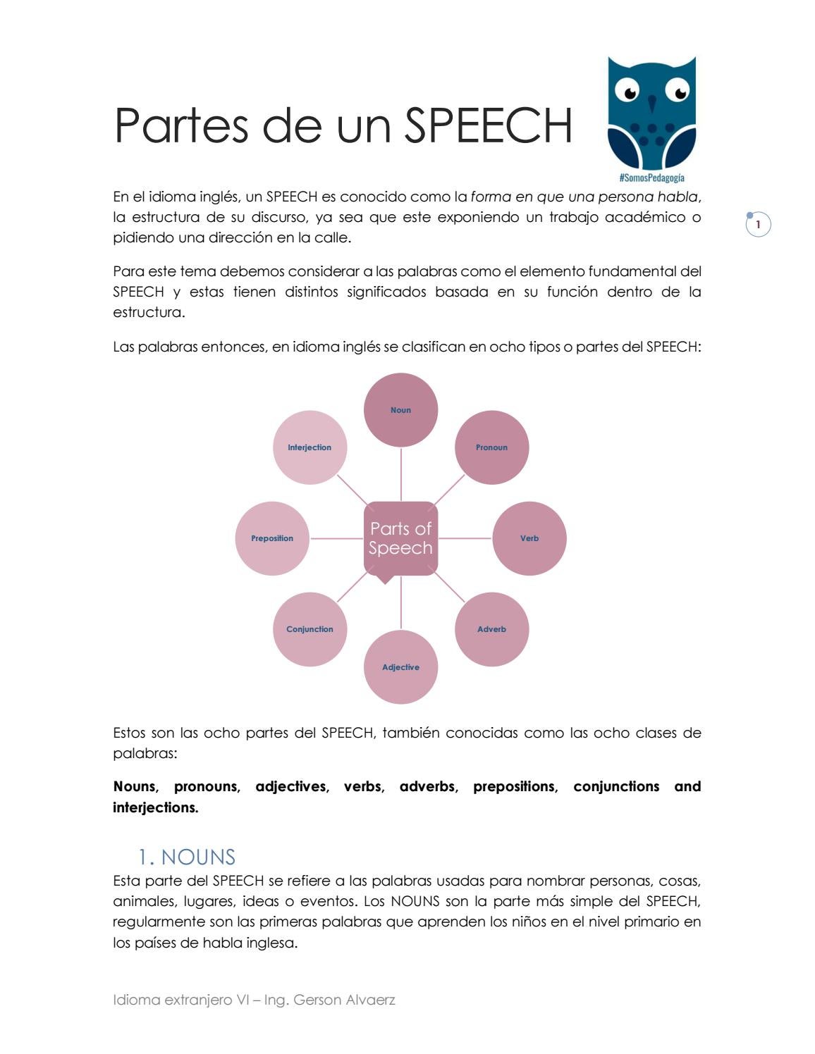 Parts of Speech by Gerson Alvarez - Issuu
