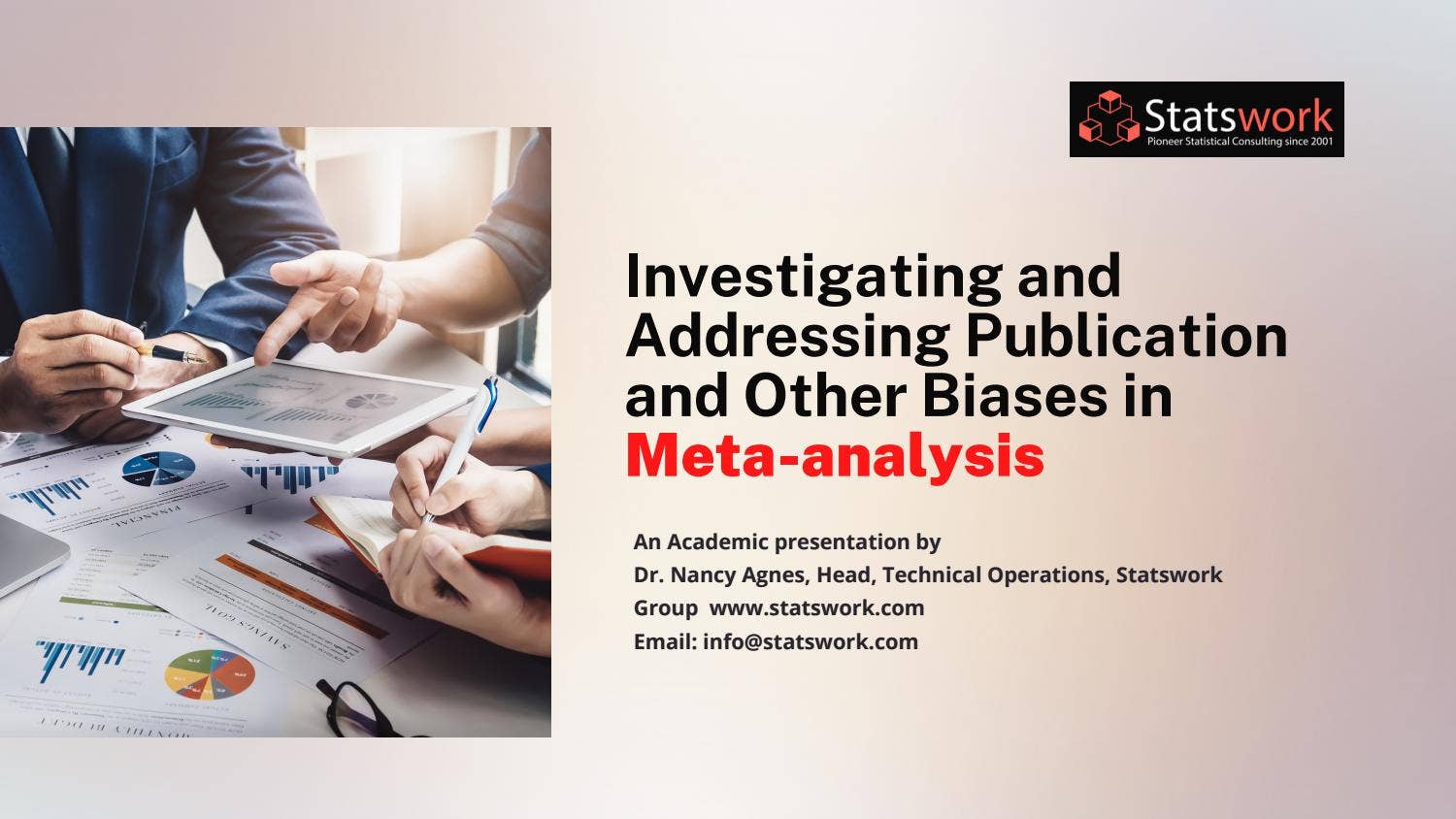 Investigating and addressing publication and other biases in meta-analysis by Statswork - Issuu