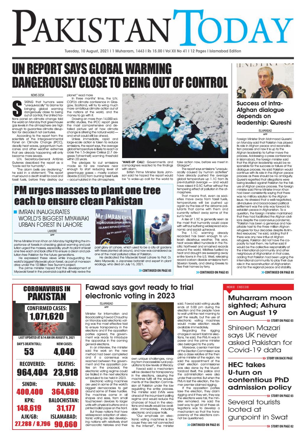 Epaper – August 10 ISB 2021 by Pakistan Today - Issuu