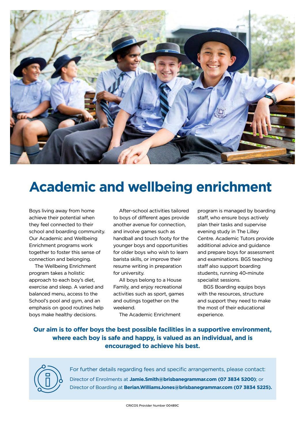 BGS Boarding Prospectus by Brisbane Grammar School - Issuu