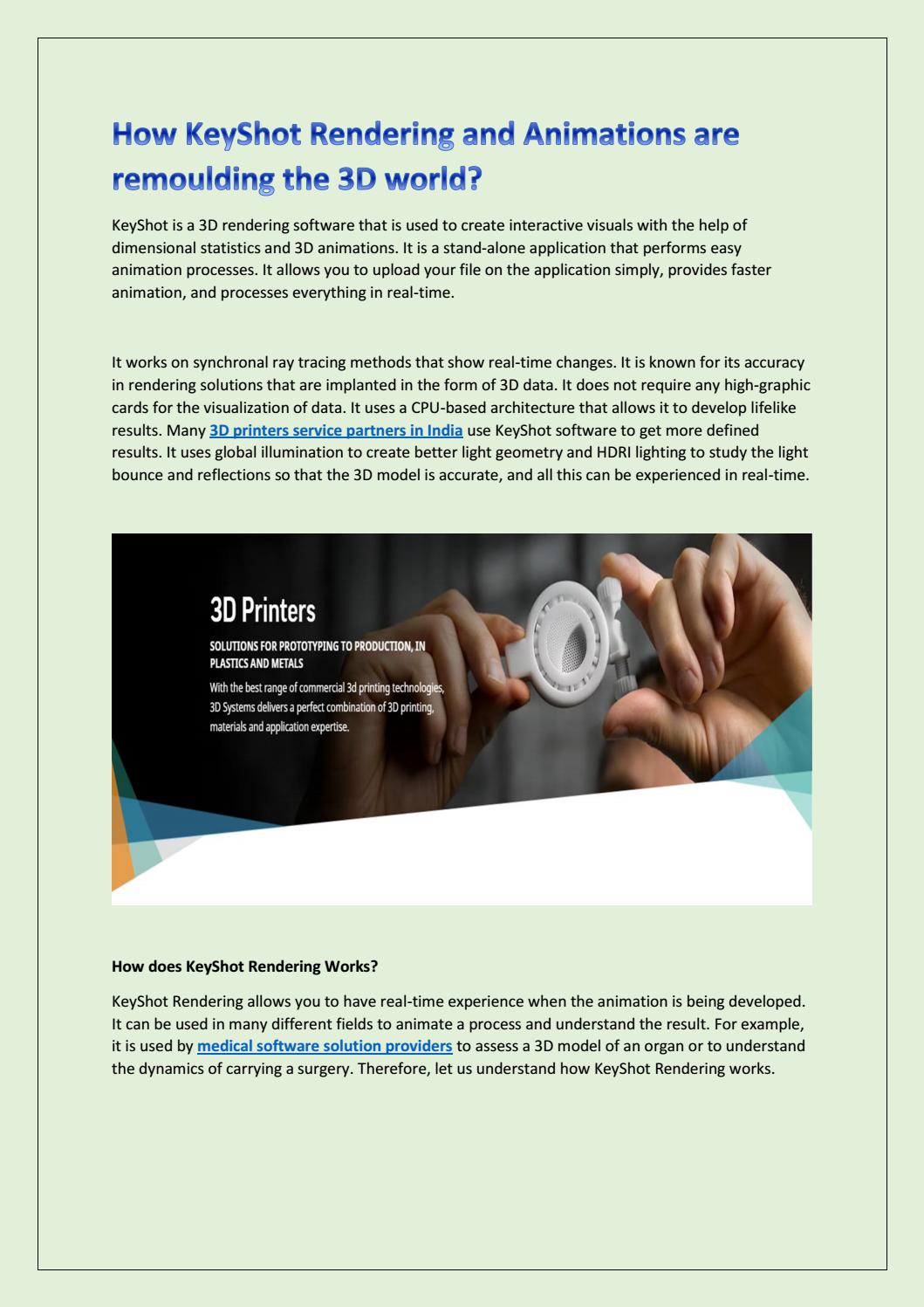 How KeyShot Rendering and Animations are remoulding the 3D world? by ...