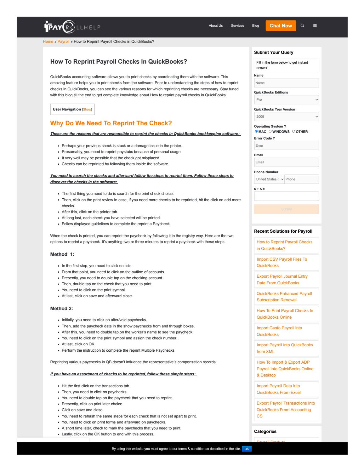  How To Reprint Payroll Checks In QuickBooks By SMB ACCOUNTANTS Issuu