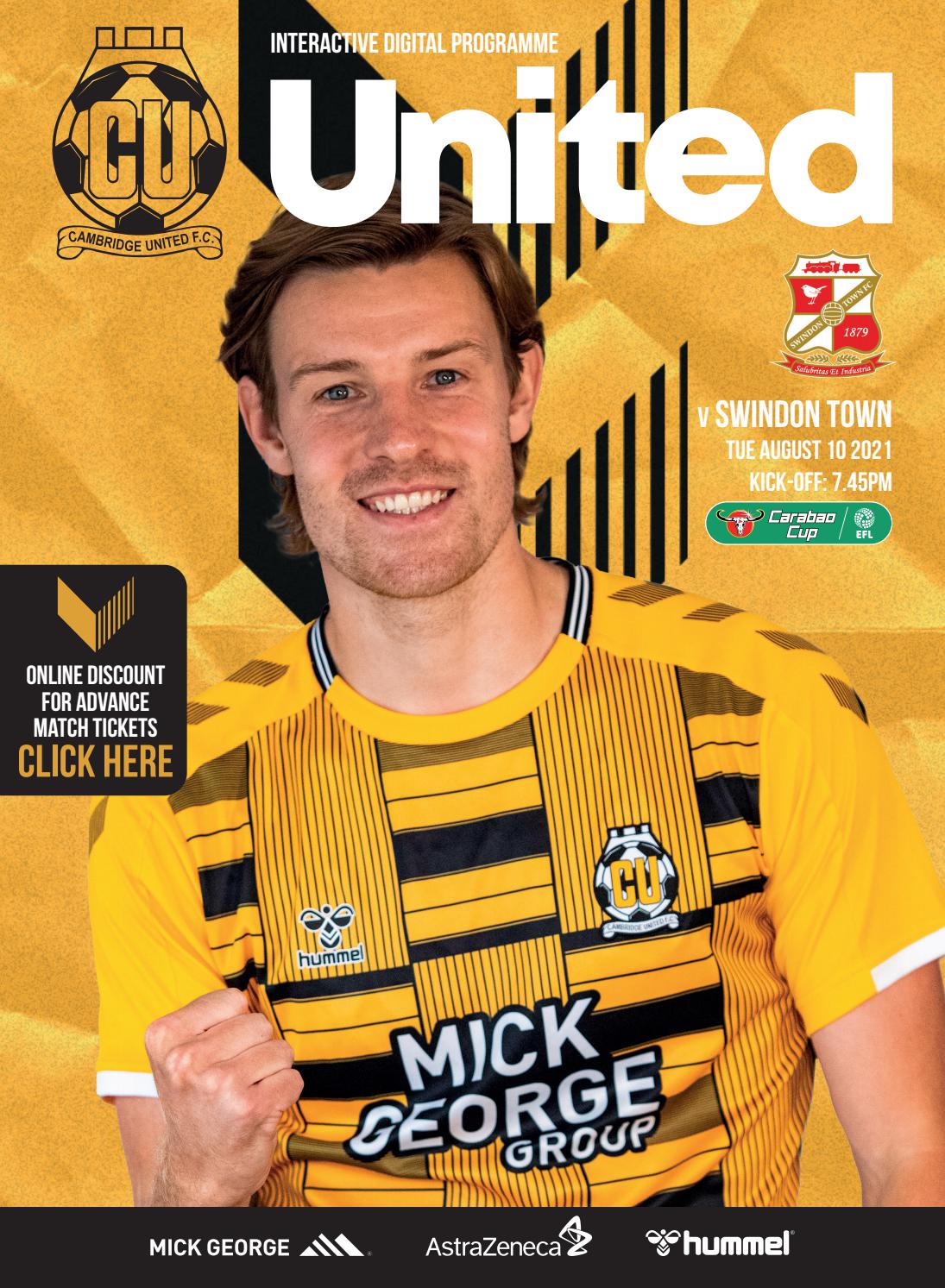 Cambridge United v Swindon Town FC by Hashtag Digital Media - Issuu