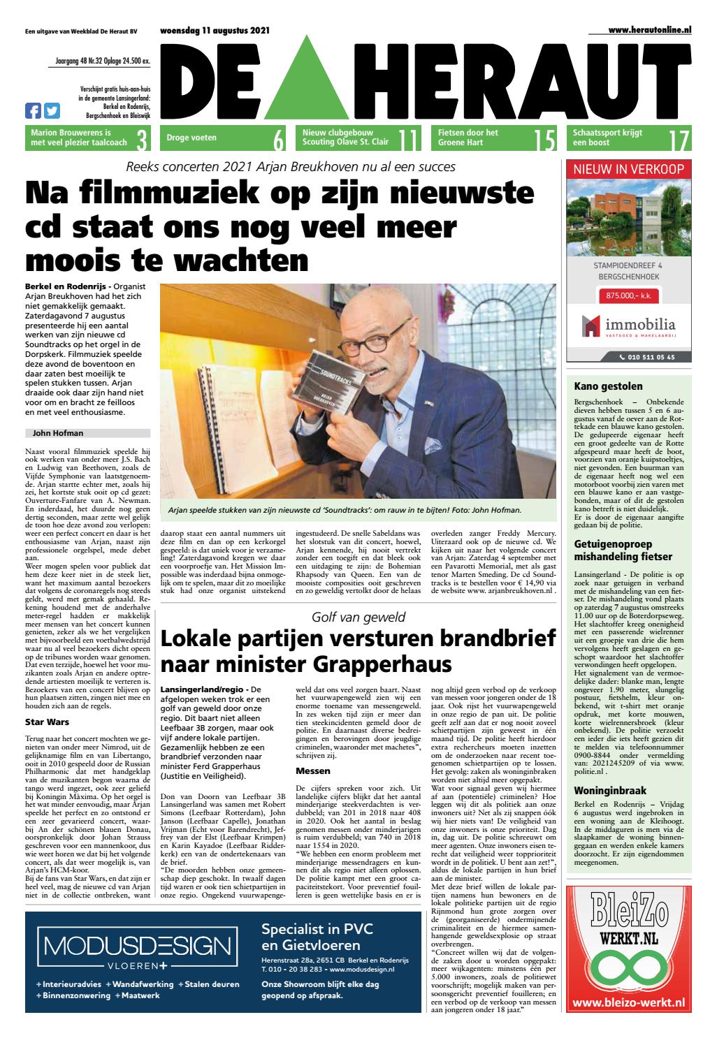 De Heraut week 32 2021 by Nieuwsblad De Heraut - Issuu