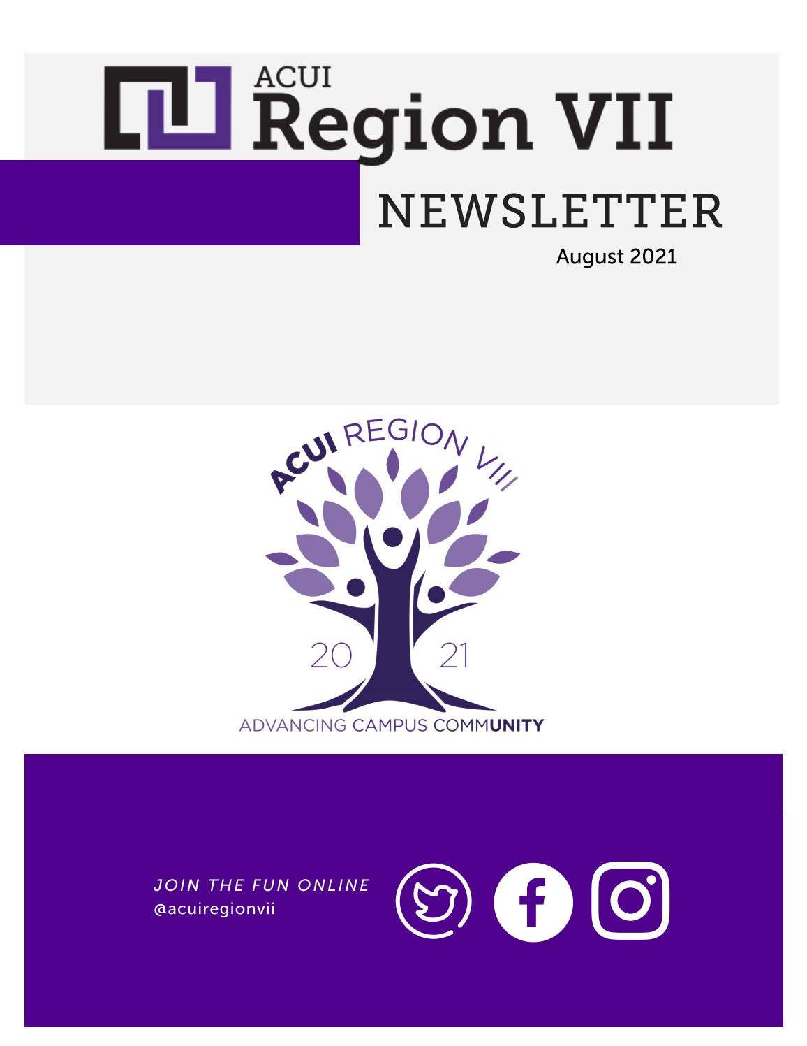 Region VII Newsletter August 2021 by ACUI - Issuu