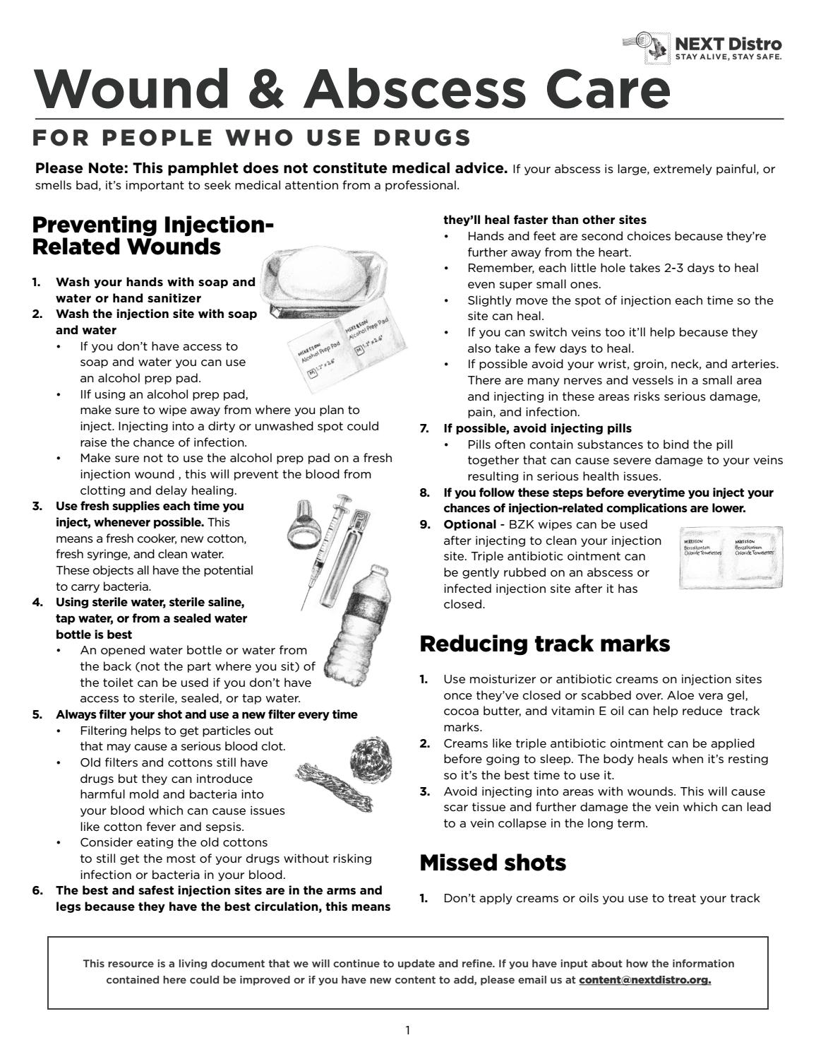 Wound & Abscess Care for People Who Use Drugs - English by nextdistro ...
