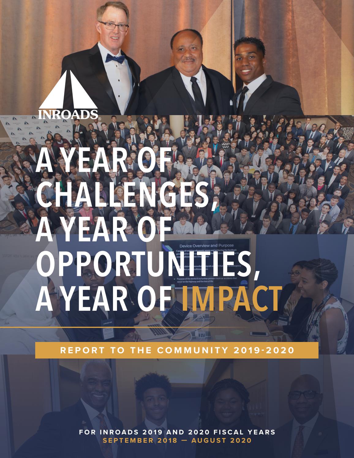 INROADS Report to the Community - Fiscal Years 2019-2020 by INROADSINC ...