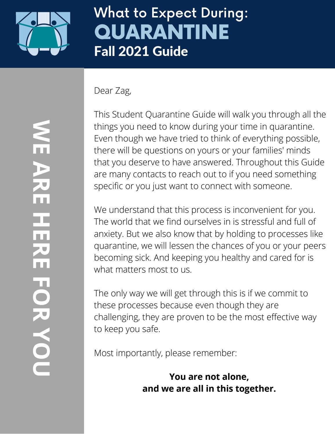 Quarantine Expectations: Fall 2021 by Gonzaga University - Issuu