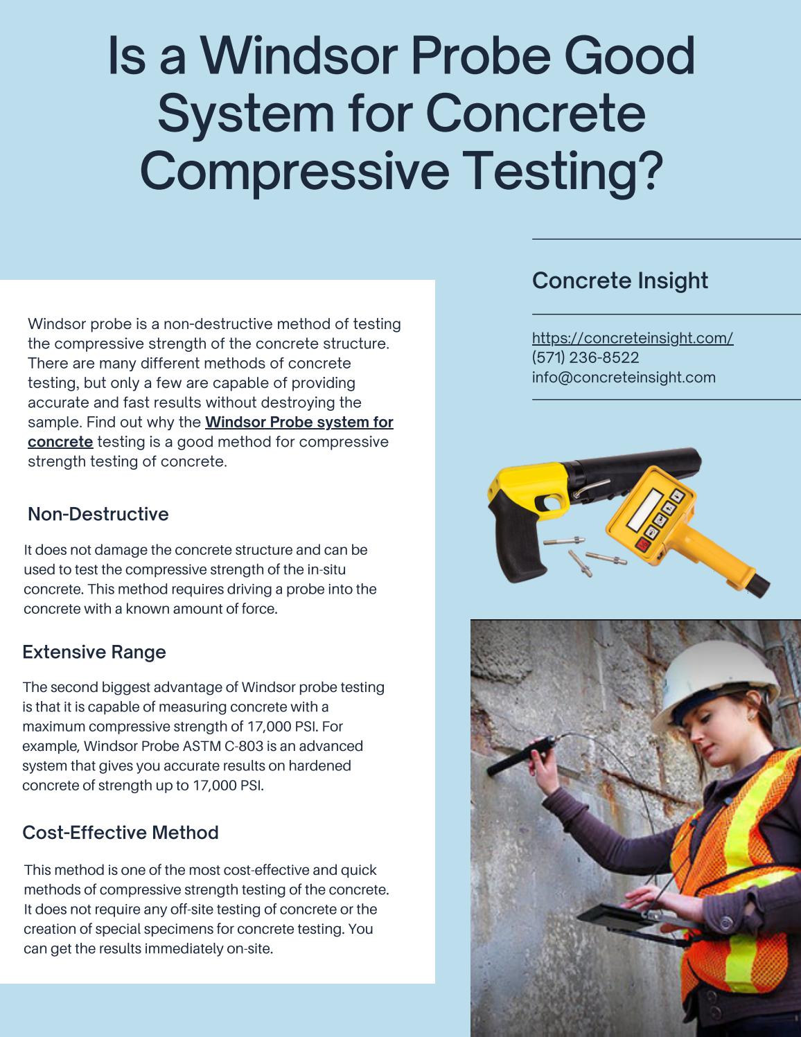 Is a Windsor Probe Good System for Concrete Compressive Testing? by ...