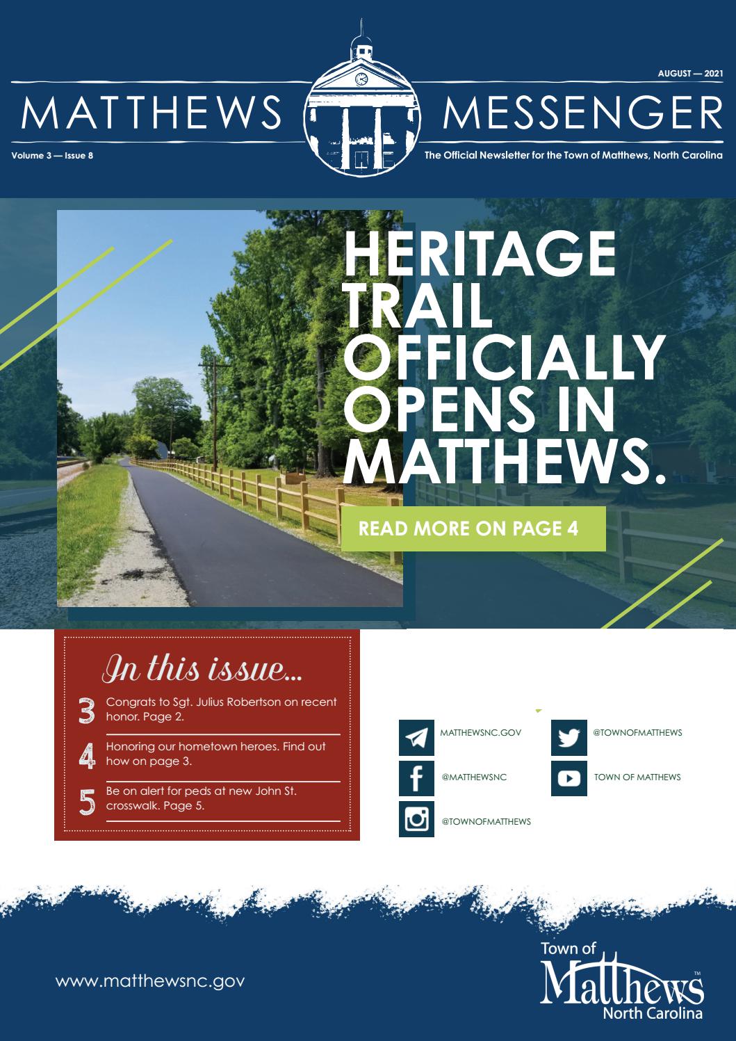 Matthews Messenger | August 2021 by matthewsnc - Issuu