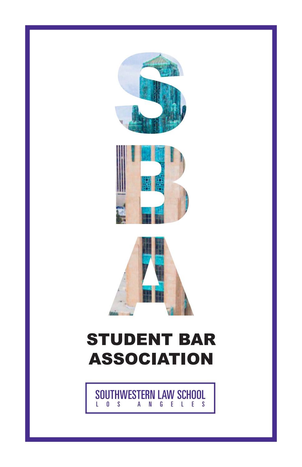 2021 Southwestern Student Bar Association (SBA) Booklet by Southwestern Law School - Issuu
