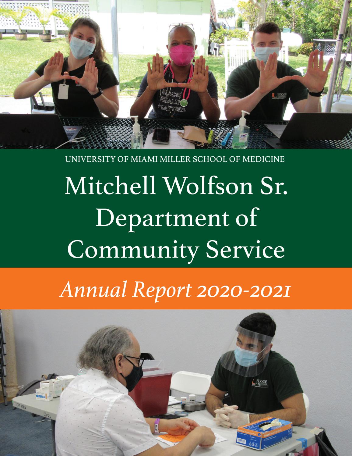 2020-2021 DOCS Annual Report by UMMSM Mitchell Wolfson, Sr. Department ...