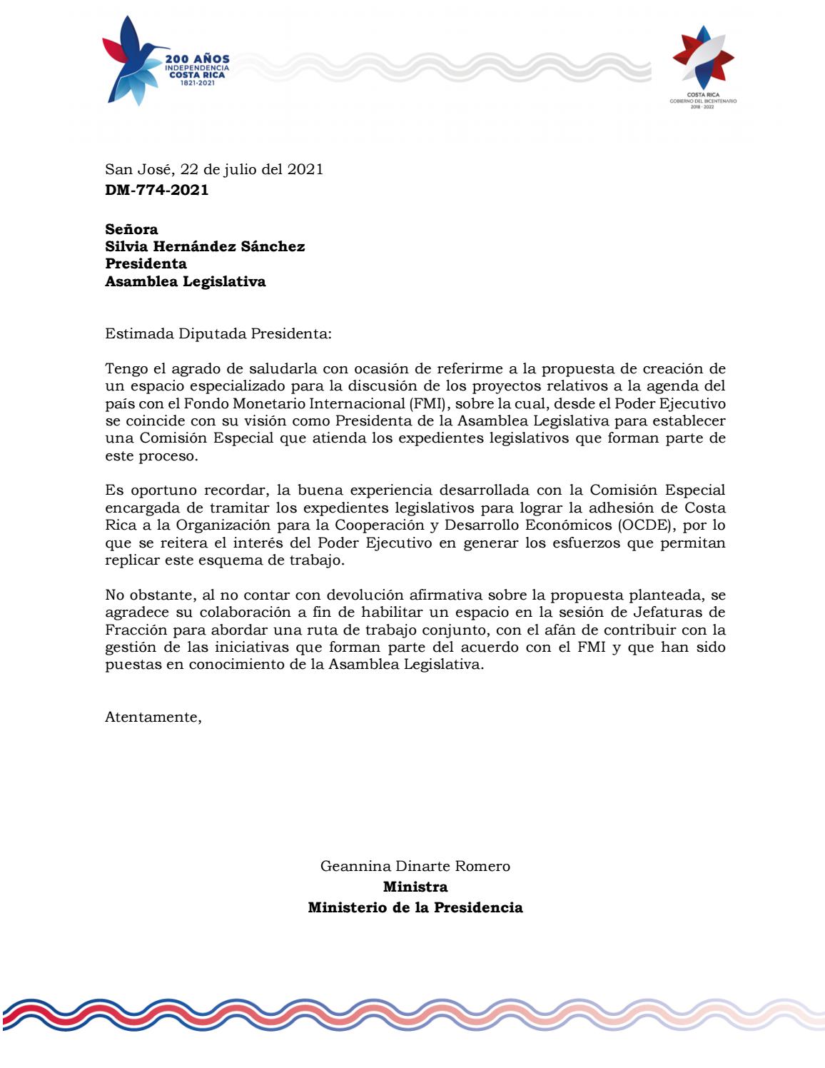 Carta de Geannina Dinarte a Silvia Hernández by Aarón Sequeira - Issuu