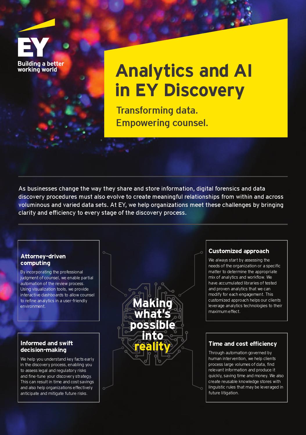 Analytics and AI in EY Discovery by ey global organization - Issuu