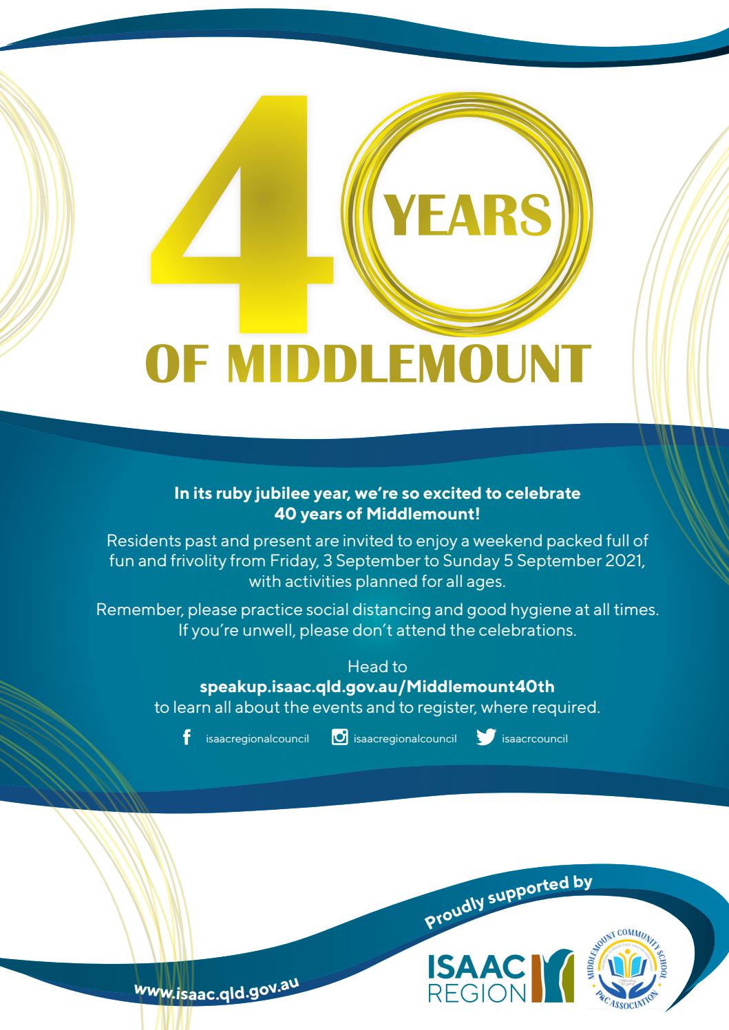 Celebrating 40 Years of Middlemount by Isaac Regional Council - Issuu