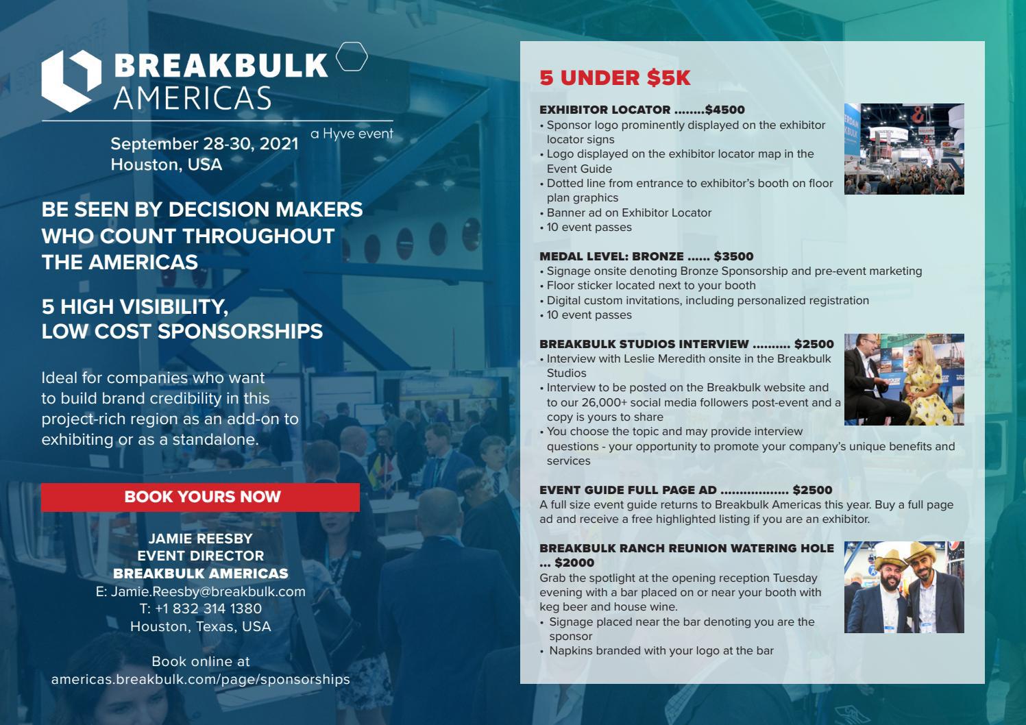 Breakbulk Americas 2021: 5 Under 5K by Breakbulk Events & Media - Issuu