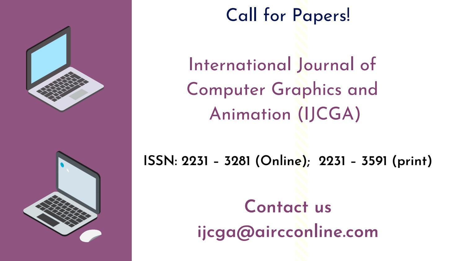 International Journal Of Computer Graphics And Animation Ijcga By International Journal Of 