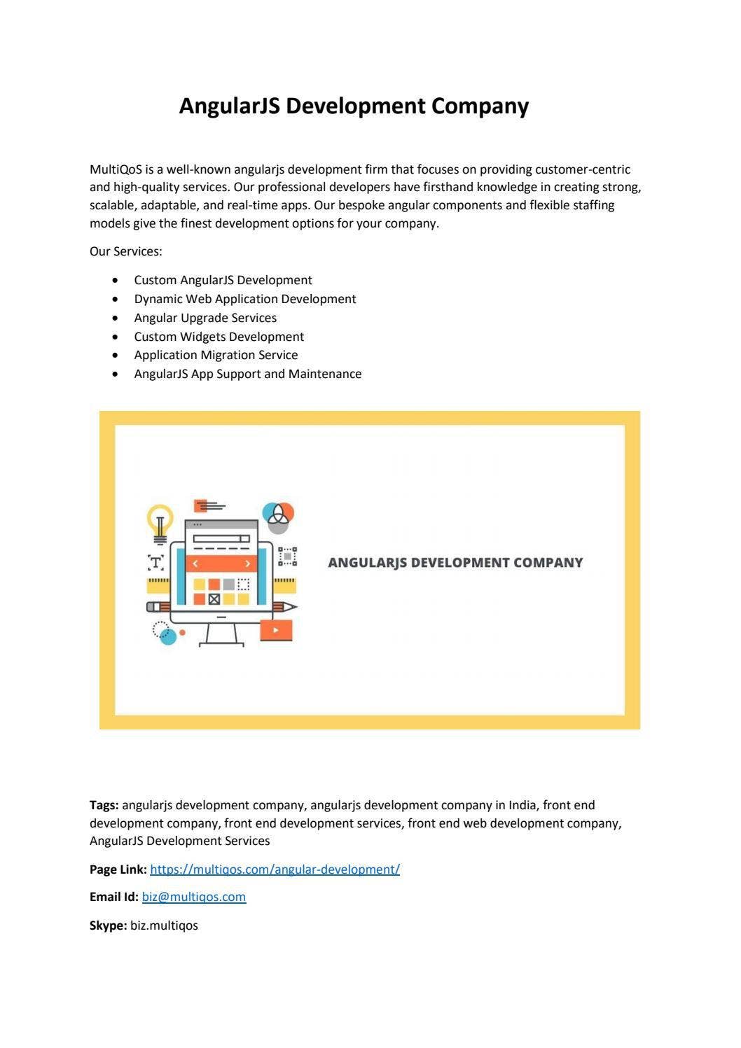 AngularJS Development Services by MultiQoS Tech - Issuu
