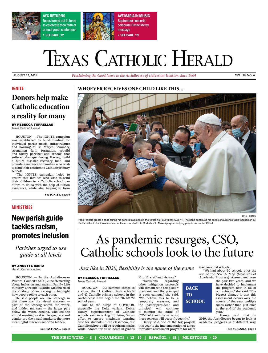 Texas Catholic Herald - Aug. 17, 2021 by Texas Catholic Herald - Issuu